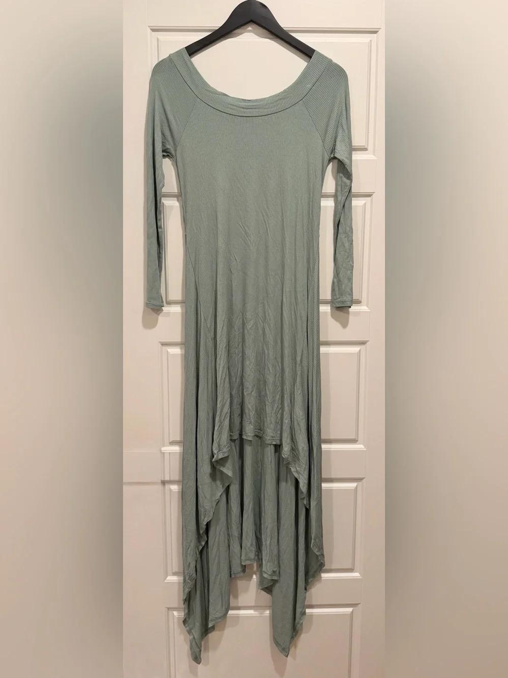 Dresses | Asymmetrical Highlow Maxi Dress In Sage Green | Poshmark